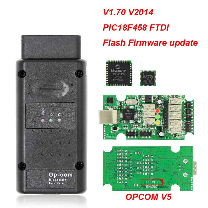 OPCOM V5 Opel OP COM 1.70 Flash Firmware Update Car Diagnostic Opel OP ...